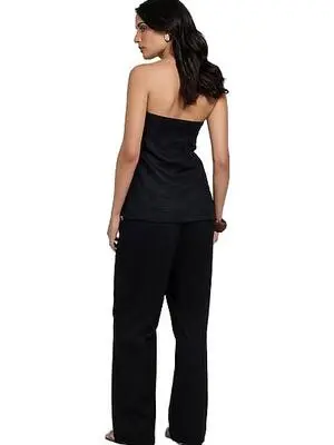 Victoria's Secret Summer Away Rhode Linen Pants - Black