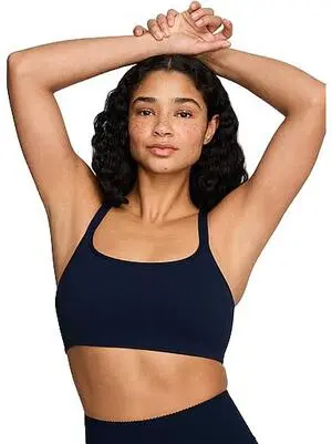Pink Anywear Strappy Sports Bra - Blue