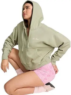 Pink Campus Fleece™ Shrunken Full-zip Hoodie - Green