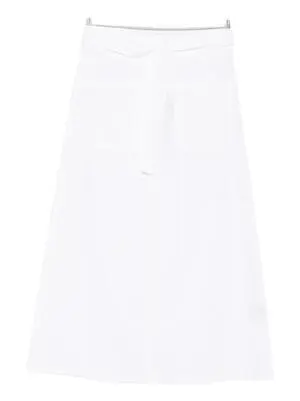 TOTEME Linen And Cotton Blend Skirt - White