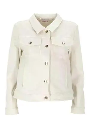 Marella Logo-button Denim Jacket - Neutrals