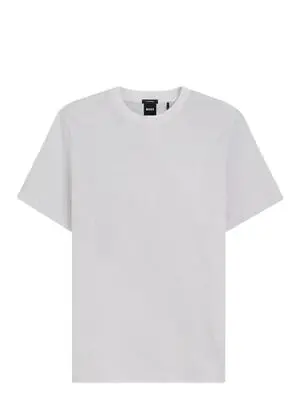 BOSS Cotton T-shirt With Jacquard Pattern - White