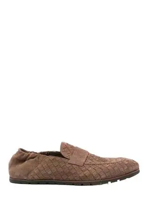 Neil Barrett Woven Leather Loafers - Brown