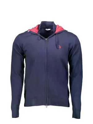 U.s. Polo Assn. Embroidered Logo Zip Hoodie - Blue