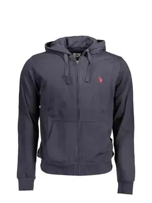 U.s. Polo Assn. Embroidered-logo Zip-up Hoodie - Blue