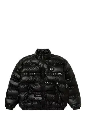 AAPE BY *A BATHING APE Moonface Logo Puffer Jacket - Black
