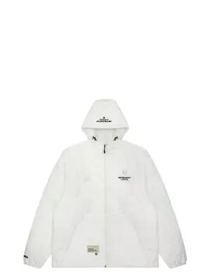 AAPE BY *A BATHING APE Moonface-patch Hooded Quilted Jacket - White