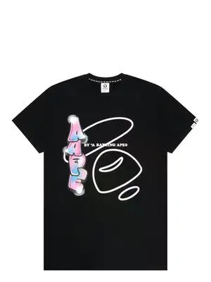 AAPE BY *A BATHING APE Logo-graphic T-shirt - Black