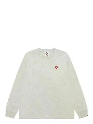 AAPE BY *A BATHING APE® Moonface Heart-patch Long-sleeve T-shirt