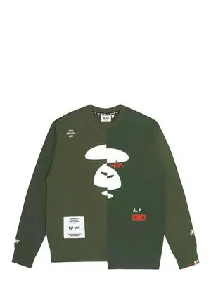 AAPE BY *A BATHING APE X Alpha Industries Asymmetric Sweatshirt - Black