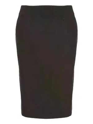 CASTELL Rear-zip-fastening Pencil Midi Skirt - Brown