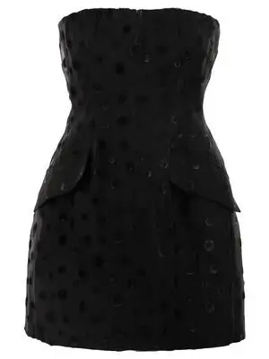 Sportmax Polka-dot Mini Dress - Black