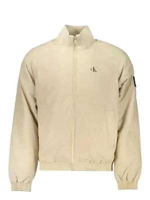 Calvin Klein Logo-embroidered Bomber Jacket - Neutrals