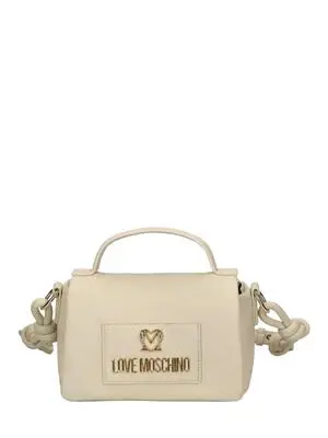 Moschino Logo-plaque Knotted-strap Crossbody Bag - Neutrals