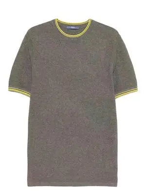 PEOPLE OF SHIBUYA Contrast-trim T-shirt - Grey