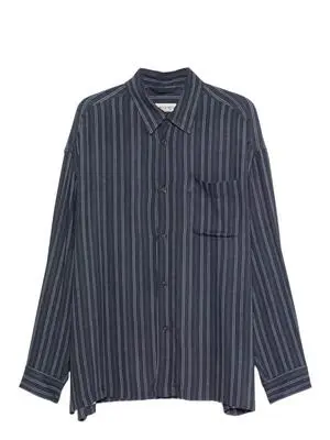ROLD SKOV Slit Striped Shirt - Blue