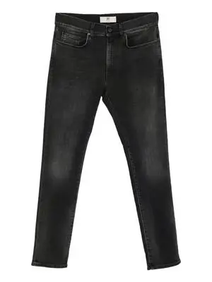 PT TORINO Slim-fit Jeans With Logo Patch - Black