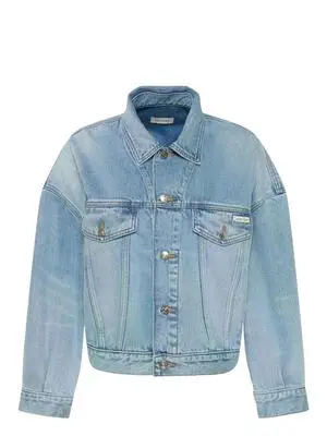 Calvin Klein Logo-patch Denim Jacket - Blue