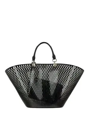 TOM FORD Patent-leather Cut-out Tote Bag - Black