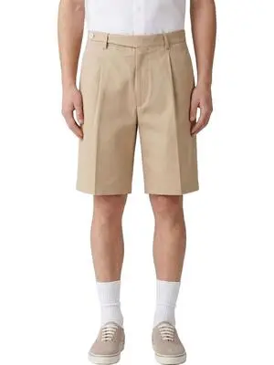 Brunello Cucinelli Cotton And Linen Blend Tailored Shorts - Camel