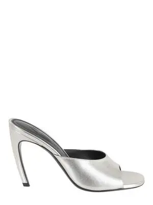 Attico Heeled Sandals - Silver