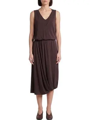 LEMAIRE Sleeveless Midi Dress - Brown