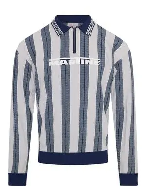 Martine Rose Logo Polo Shirt Blue Grey - Multi