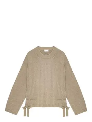 GANNI Oversized Wool-blend Sweater - Green