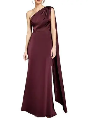 Coast One-Shoulder Maxi Dress Espresso