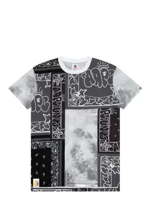 AAPE BY *A BATHING APE Moonface Bandana-print T-shirt - Black