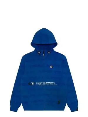 AAPE BY *A BATHING APE Moonface Logo Monogram Hoodie - Blue