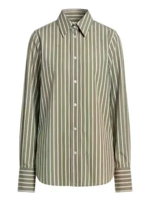 Monse Striped Back-detail Shirt - Green