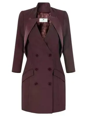 Elisabetta Franchi Double-breasted Mini Dress - Brown