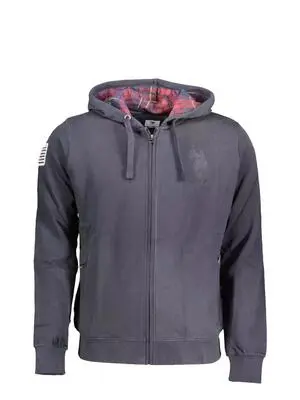 U.s. Polo Assn. Logo-embroidered Zip-up Hoodie - Blue