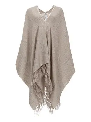 Brunello Cucinelli Linen Poncho - Beige