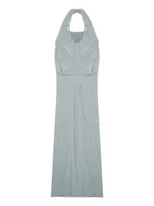 ALYSI Long Dress With Halter Neck - Grey