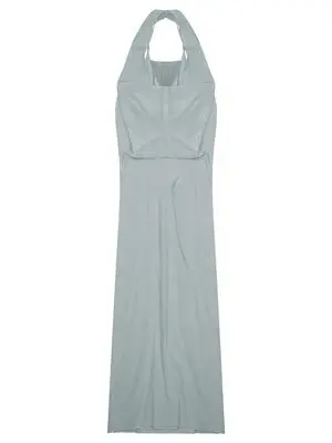 ALYSI Long Dress With Halter Neck - Grey