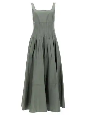 Max Mara Midi Cotton Dress - Green