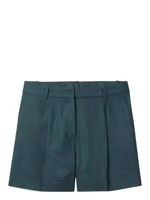 Calvin Klein Pleated Tailored Shorts - Blue