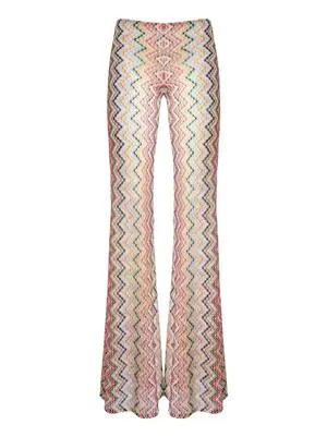 Missoni Zig-zag Flared Trousers - Neutrals