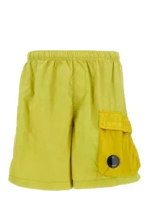 C.P. COMPANY Lens-detail Cargo Swim Shorts - Green