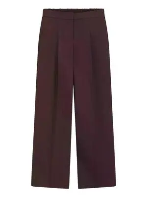 BOSS Pleated Wide-leg Trousers - Brown
