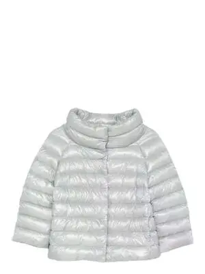 Herno Quilted Cropped-sleeve Jacket - Grey