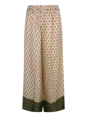 Biyan Paislee Printed Wide-leg Trousers - Neutrals