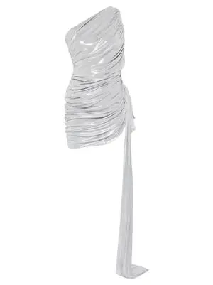 Norma Kamali Diana Ruched-finish Mini Dress - Silver