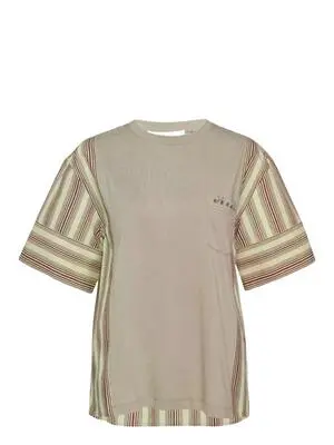 3.1 Phillip Lim Striped-panel Pocket T-shirt - Neutrals
