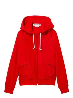 Comme Des Garçons Zip-up Hooded Jacket - Red
