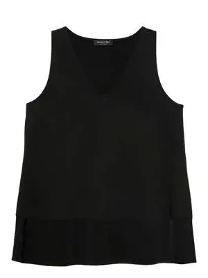 MARGITTES V-neck Top - Black