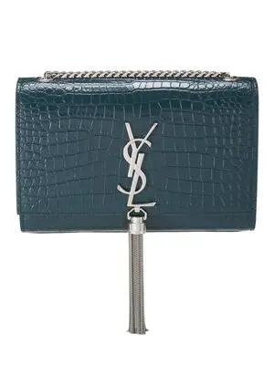Saint Laurent Embossed Kate Tassel - Green