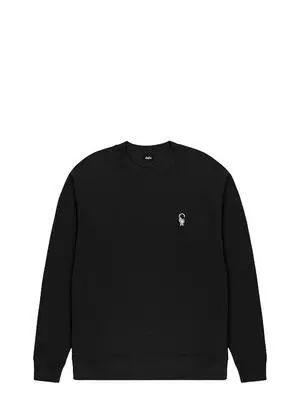 DALIX Relaxed Fit Midweight Fleece Crewneck Sweatshirt - Black